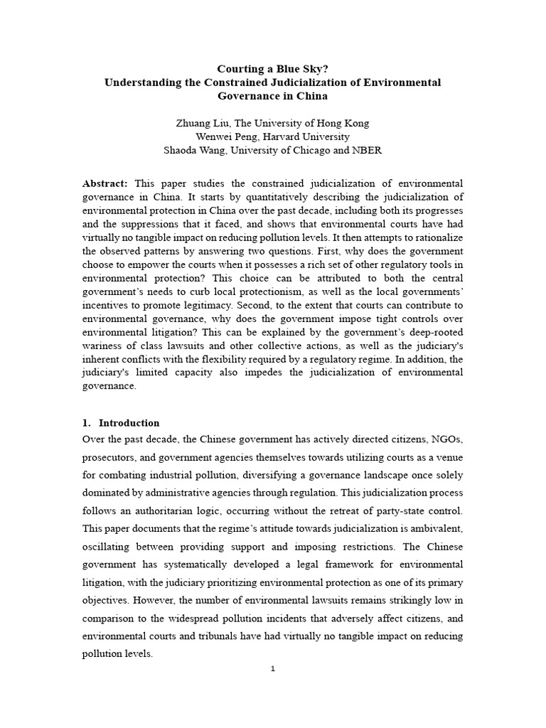 Courting A Blue Sky | PDF | Damages | Environmental Protection