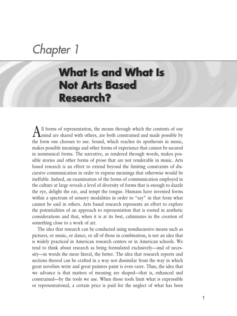 Understanding Arts Based Research | PDF | Methodology | Aesthetics
