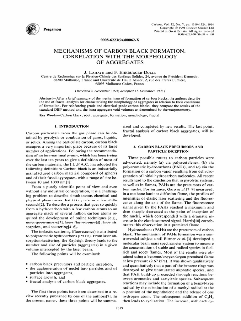 Carbon Black Formation Mechanisms | PDF | Polycyclic Aromatic ...