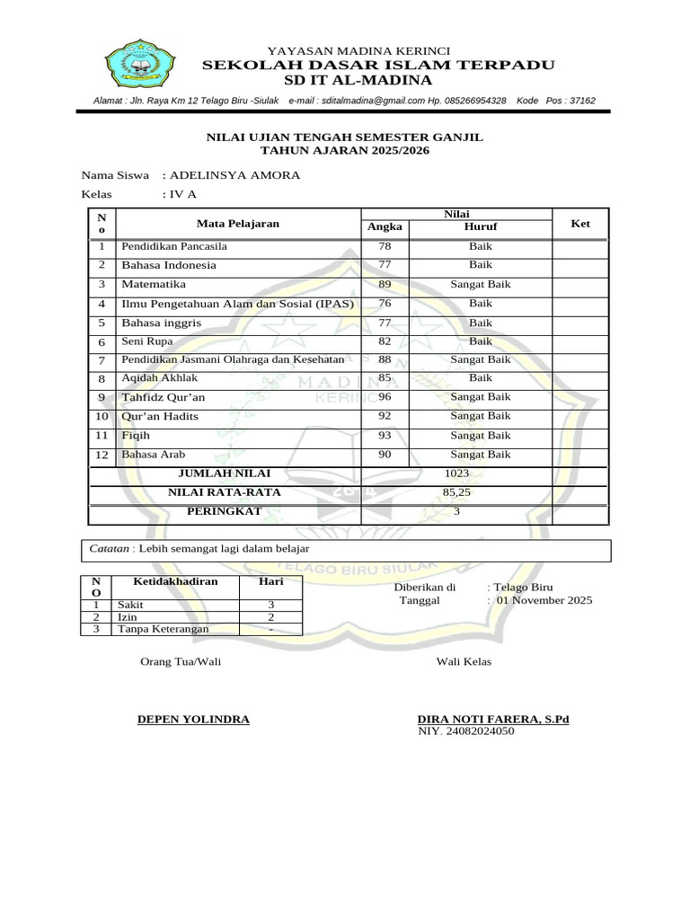 Rapor Mid Semester IV A | PDF