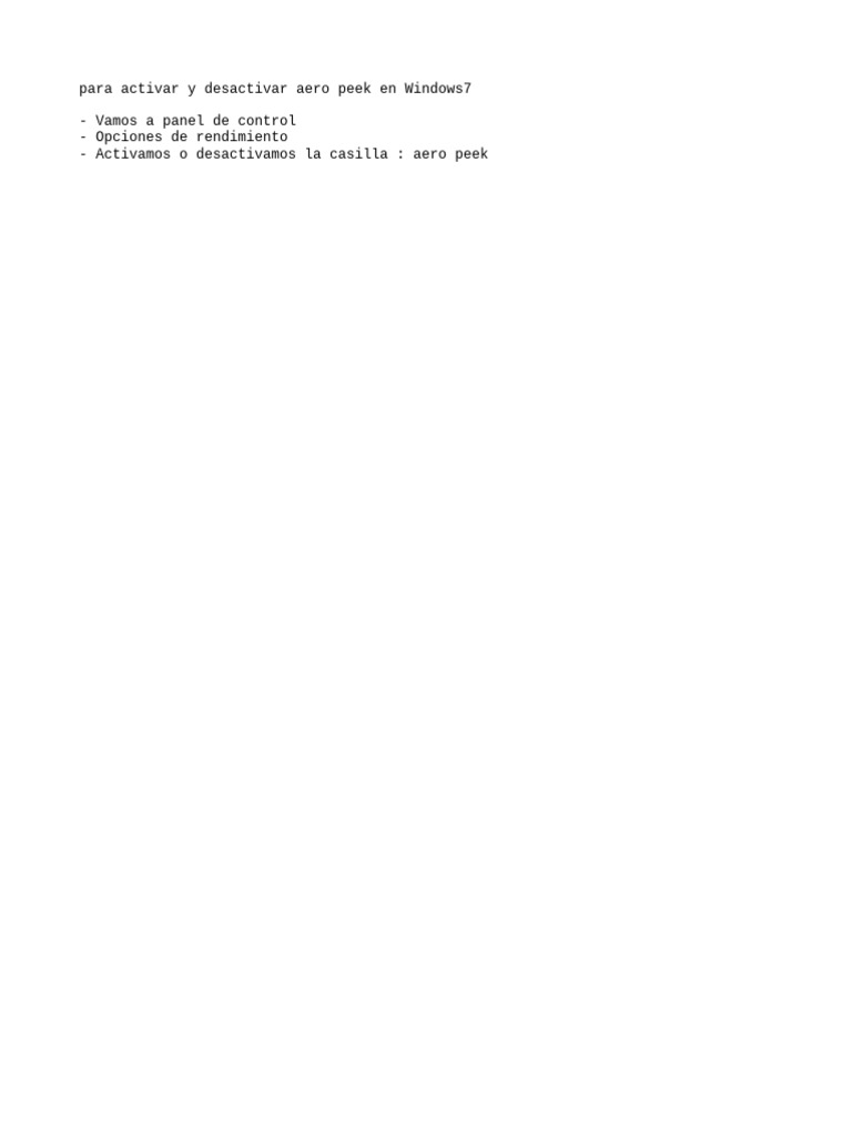 Desactivar Aero en Windows7 VALIDO PARA MI | PDF