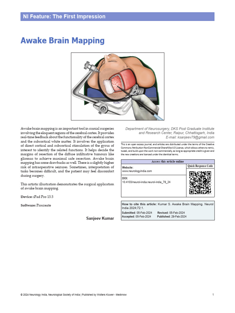 Awake Brain Mapping.1 | PDF | Cerebral Cortex | Neuroscience
