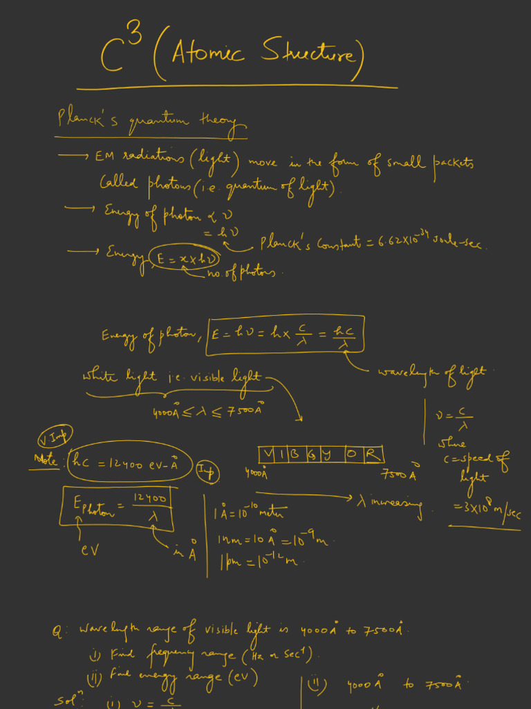 Atomic Structure c3 LEC-1 PDF | PDF