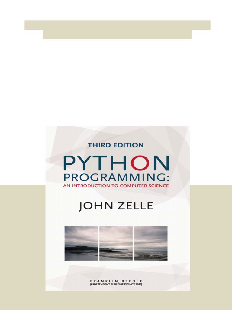 Python Programming An Introduction To Computer Science 3rd Edition 2025 Easy Download | PDF