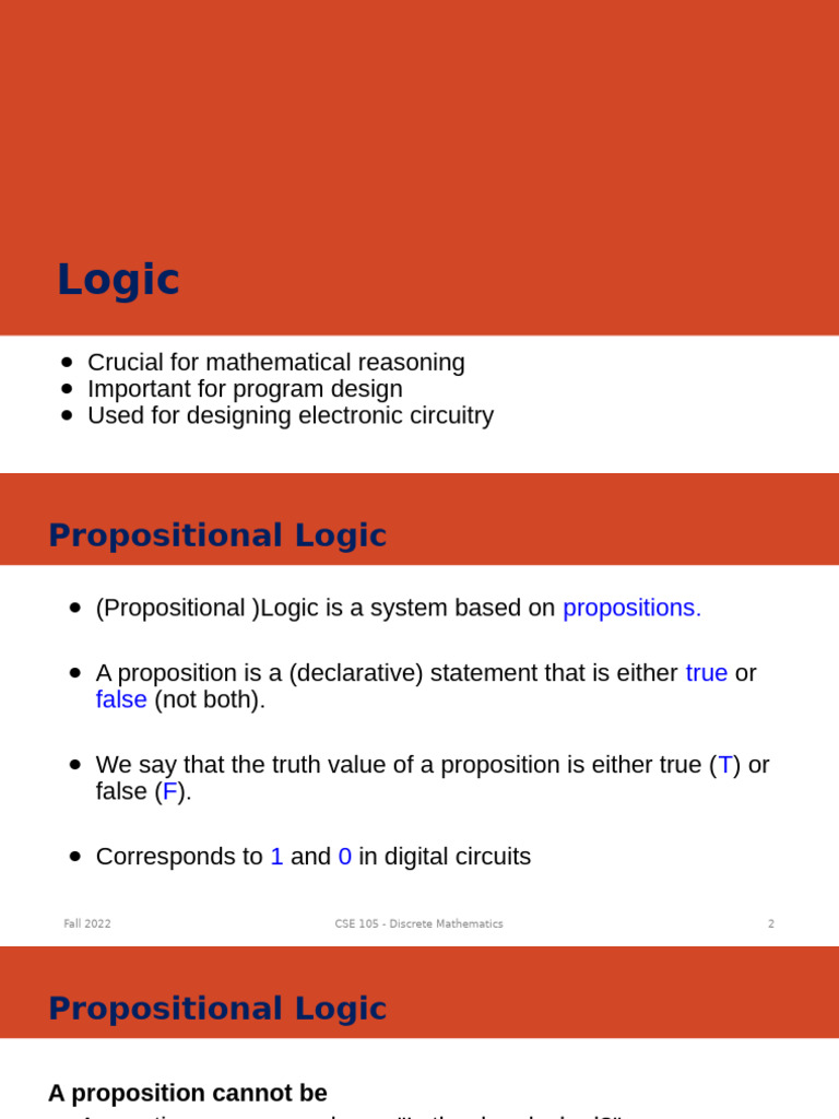 Propositional Logic Basics and Applications | PDF | Proposition ...