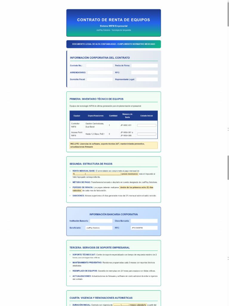HTML Contrato Corporativo PDF Optimizado | PDF