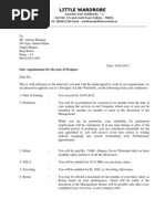 Appointment Letter Format | PDF | Employment | Government