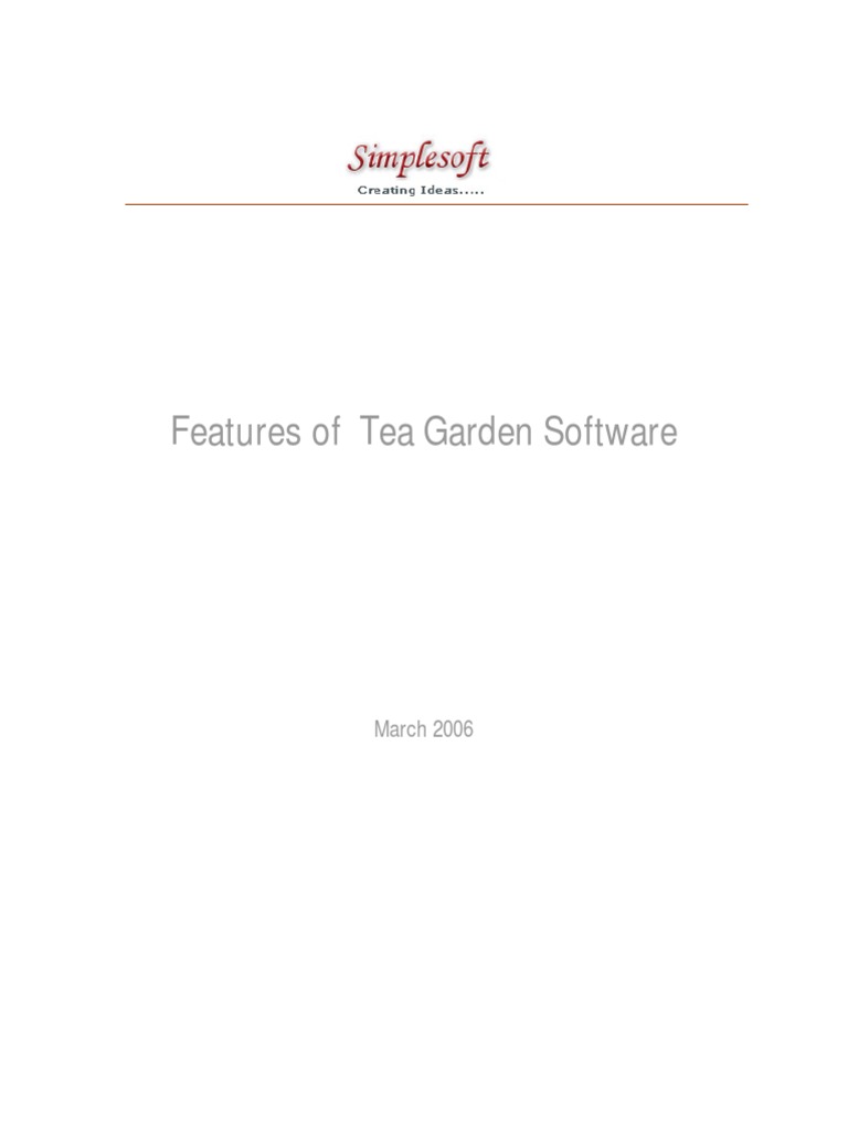 Tea Garden Software | PDF | Voucher | Cost