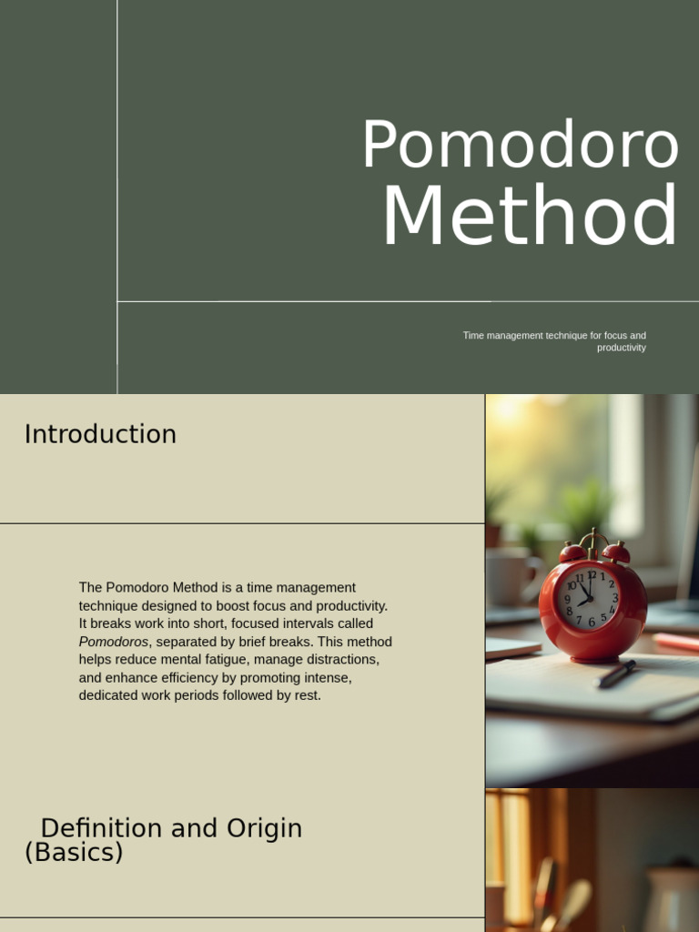 Pomodoro Method | PDF | Time Management | Professional Skills