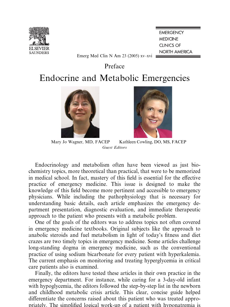 Endocrine and Metabolic Emergencies | Download Free PDF | Ketosis ...