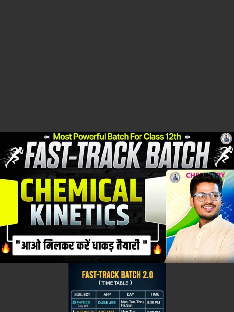 Chemical Kinetics Fast Track Batch 2.0 | PDF