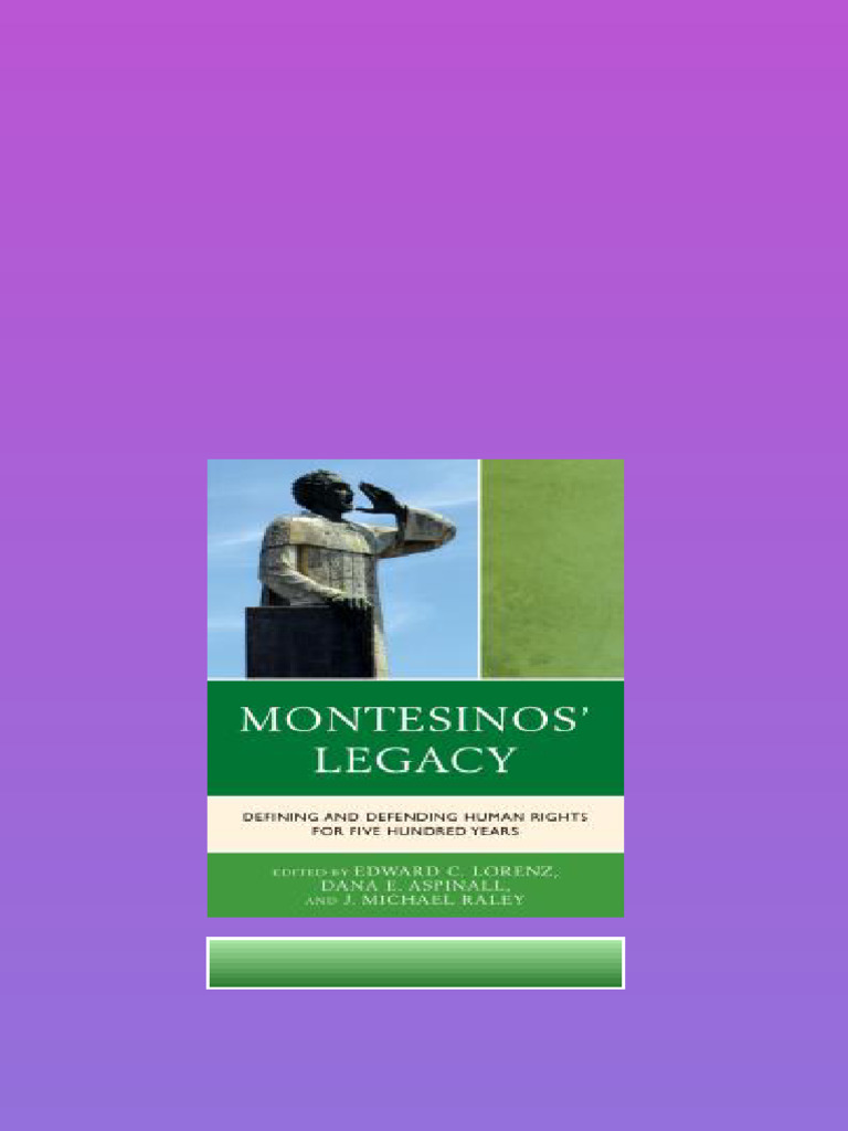 Montesinos Legacy Defining And Defending Human Rights For Five Hundred ...