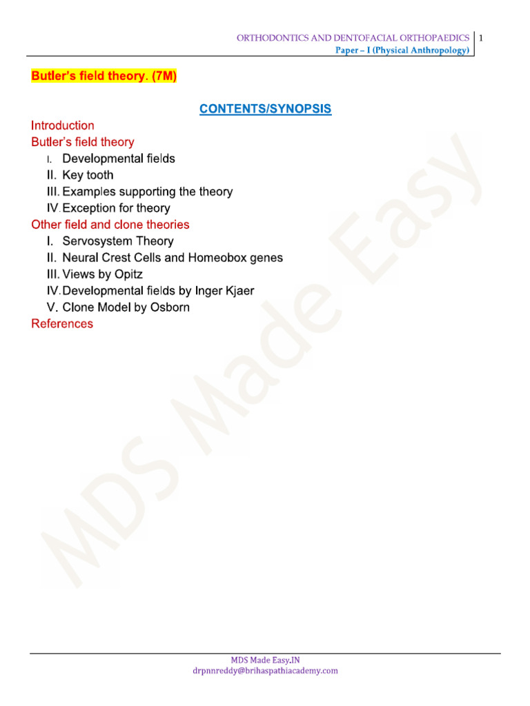Butler's Field Theory | PDF