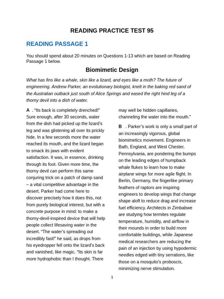Reading Practice Test 95-100 (Đã Chỉnh) | PDF | Fuel Cell | Engines