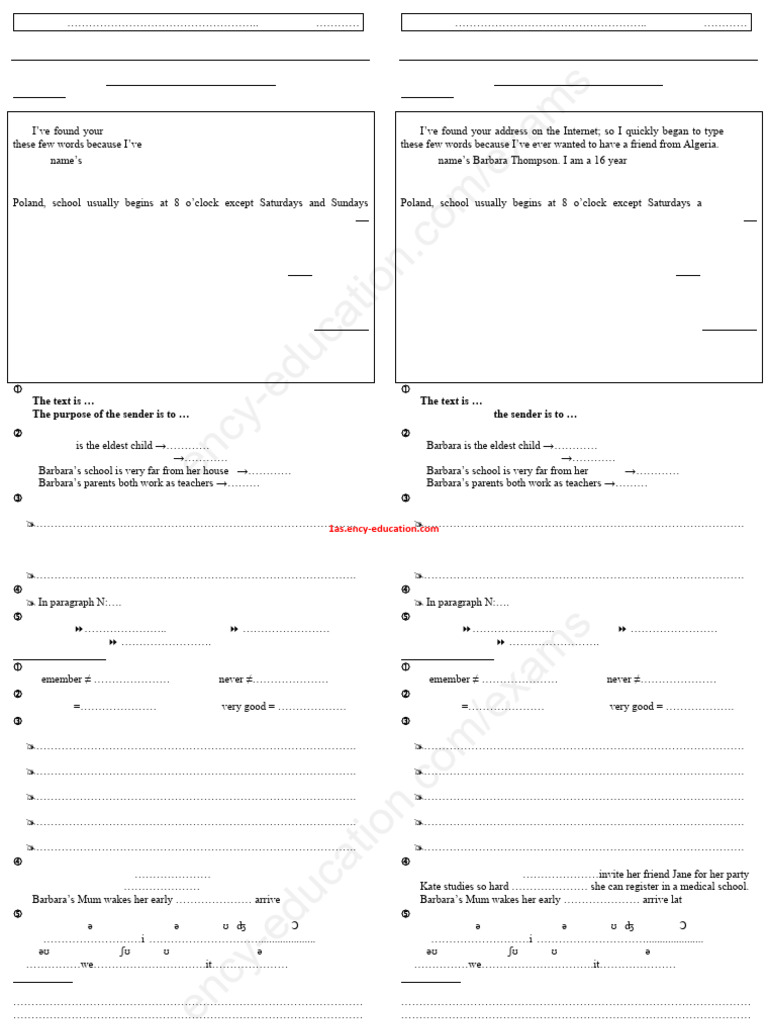 English 1sci22 1trim d2 | PDF