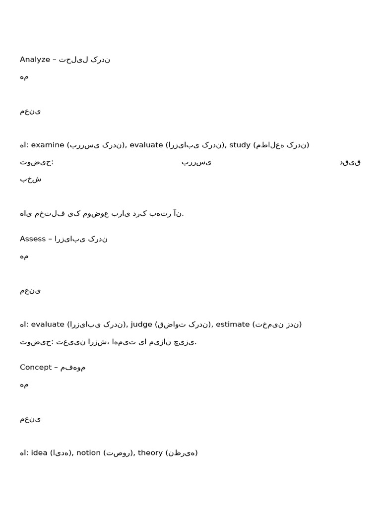 Academic Vocabulary List | PDF