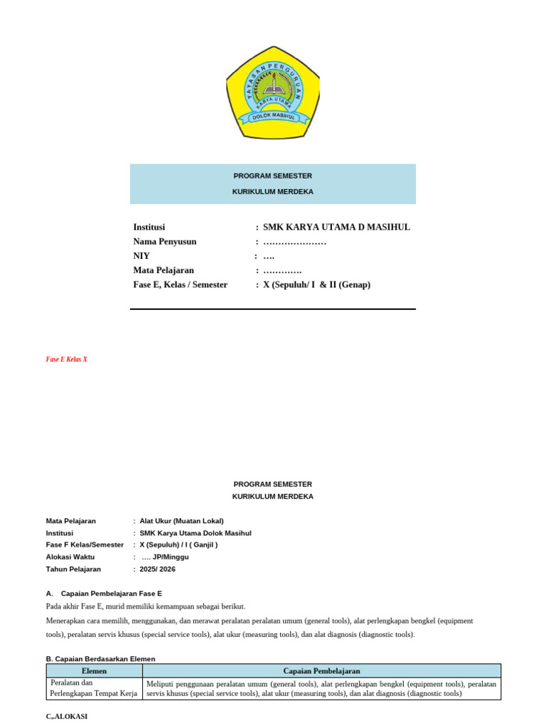 Promes Kurikulum Merdeka | PDF