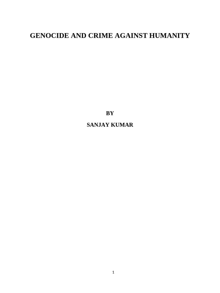 Topic - International Crimes | PDF | Genocides | Crimes