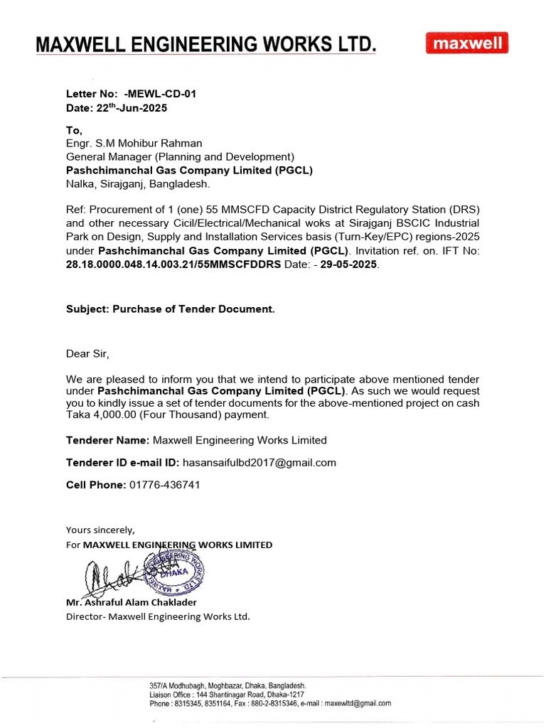 Purchase of Tender Document-Final | PDF