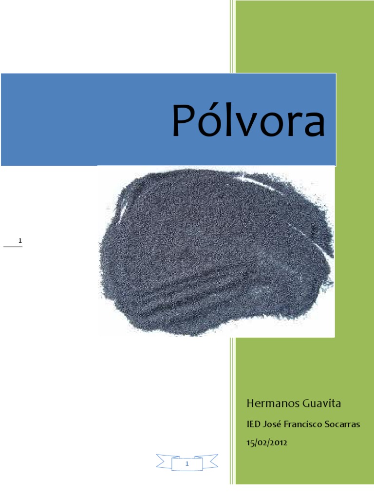 Pólvora | PDF | Pólvora | Material explosivo