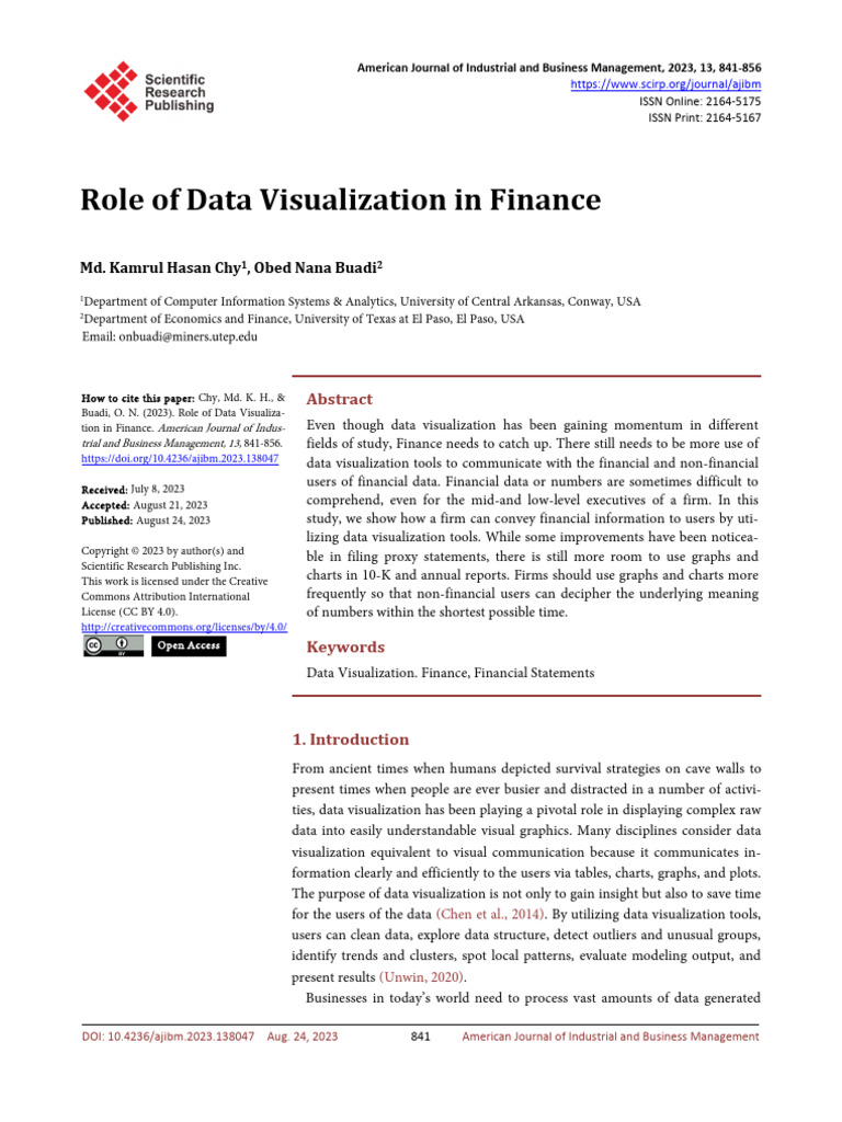 Data Visualization's Impact on Finance | PDF | Internal Rate Of Return ...