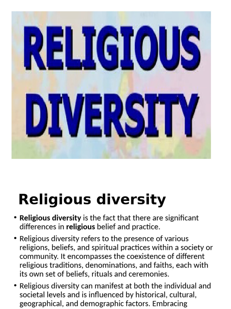 Understanding Religious Diversity and Pluralism | PDF | Religious ...