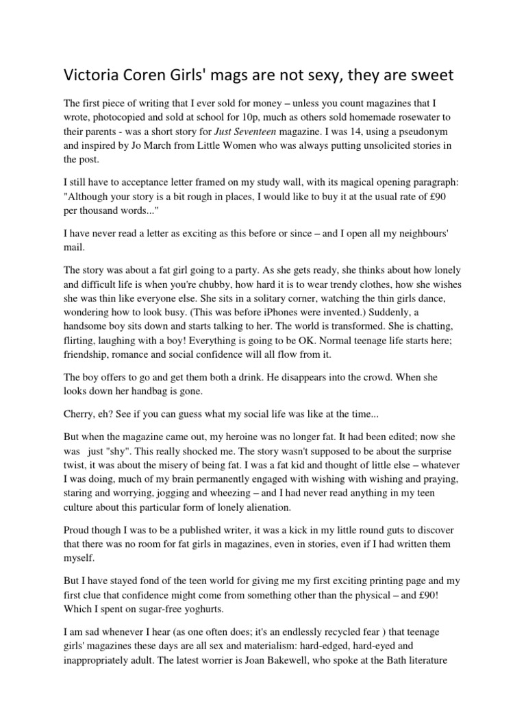 Victoria Coren Girls | PDF