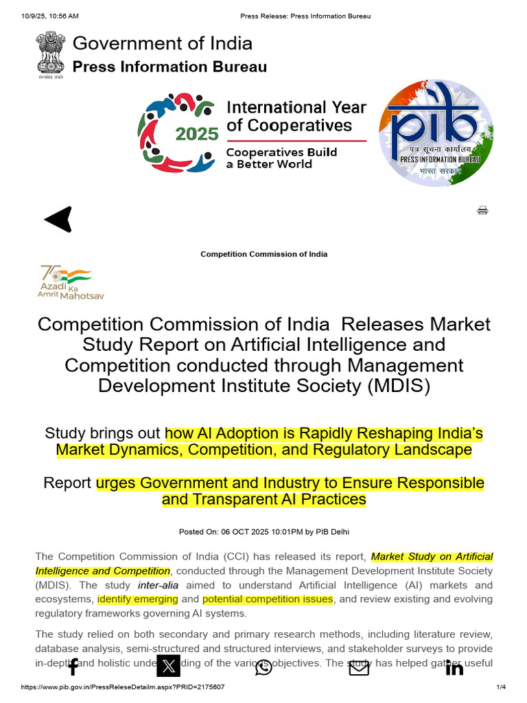 Compition Commision New Report | PDF | Artificial Intelligence ...
