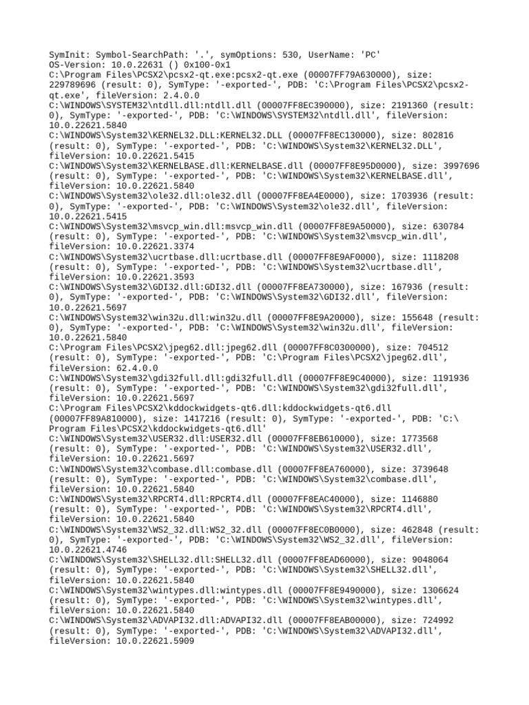 Crash 2025 10 16 02 33 32 678 | PDF | Computing | Computer Libraries