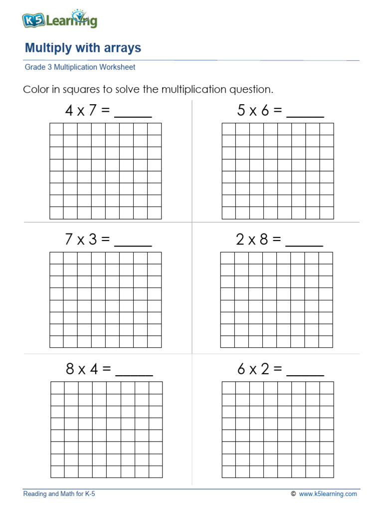 Grade 3 Multiplication Worksheets | PDF