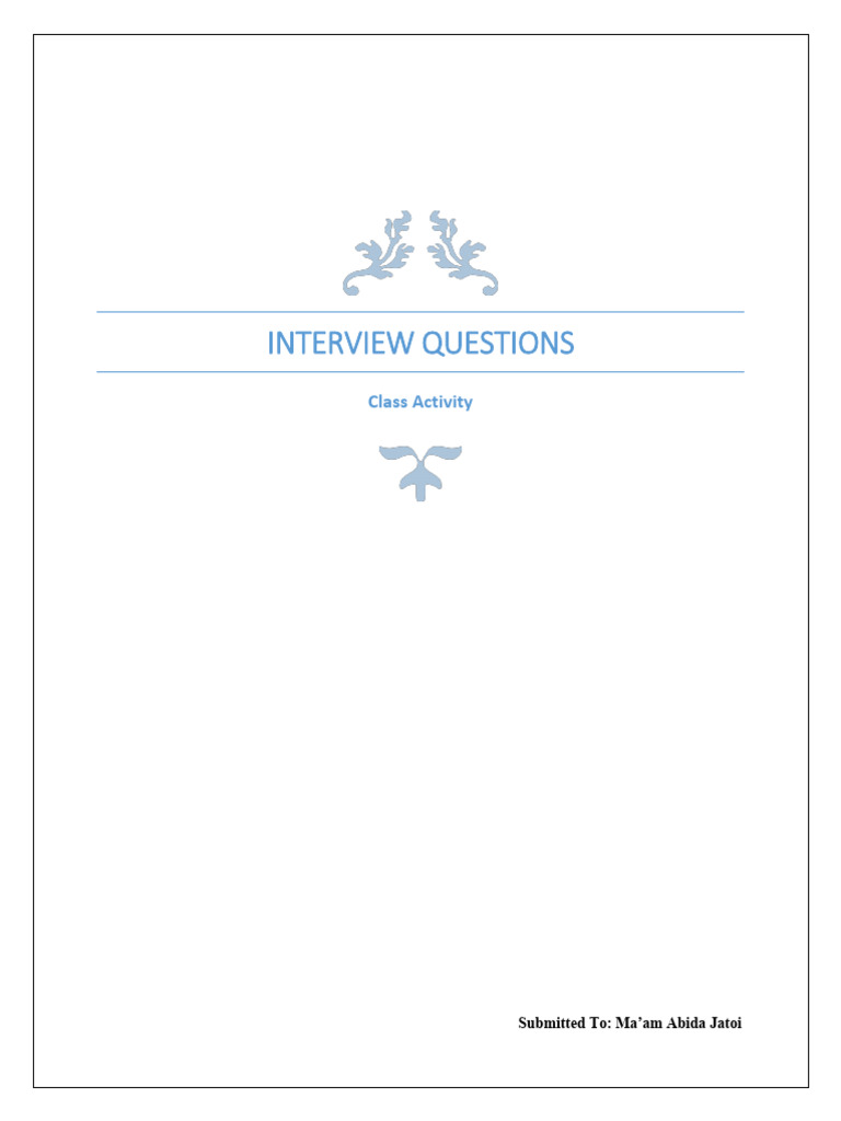 Cultural Interview Questions Guide | PDF