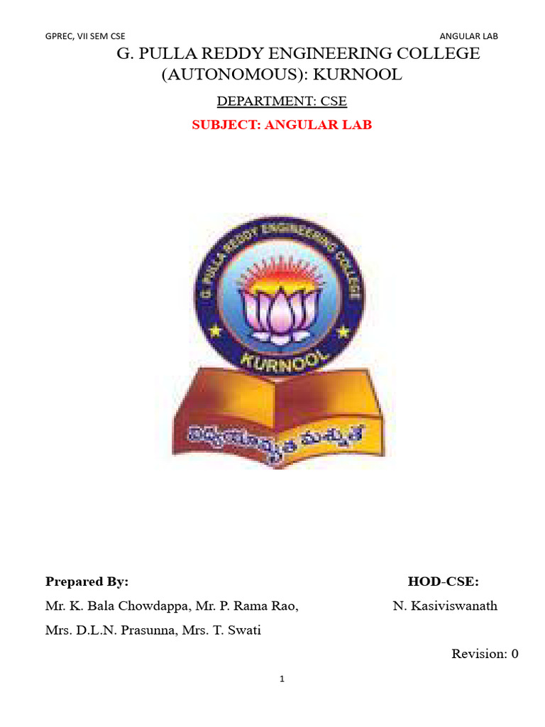 Angular Lab Manual Final | PDF | Computer File | Html