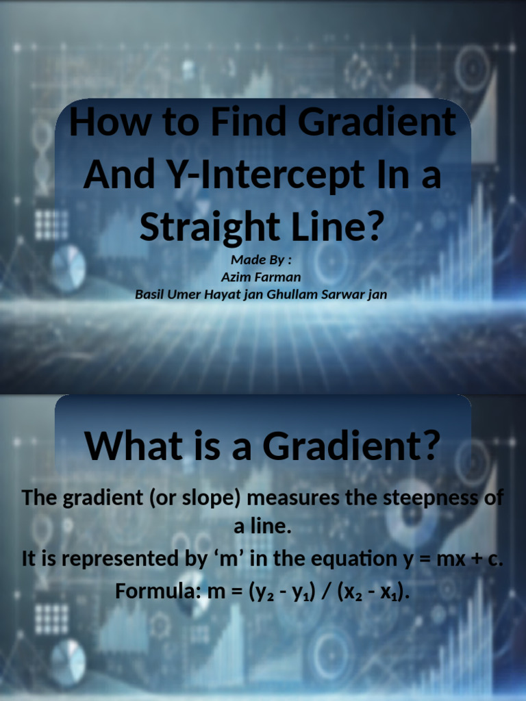 Find Gradient and Y-Intercept Easily | PDF