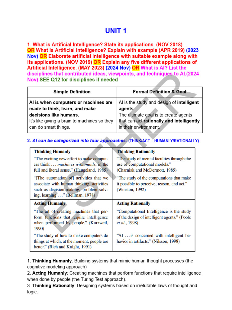 AI Notes Phewww | PDF | Artificial Intelligence | Intelligence (AI ...