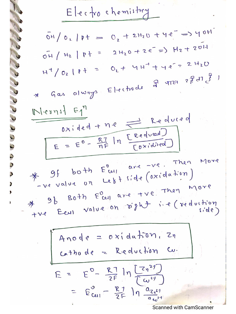Electro Chemistry | PDF