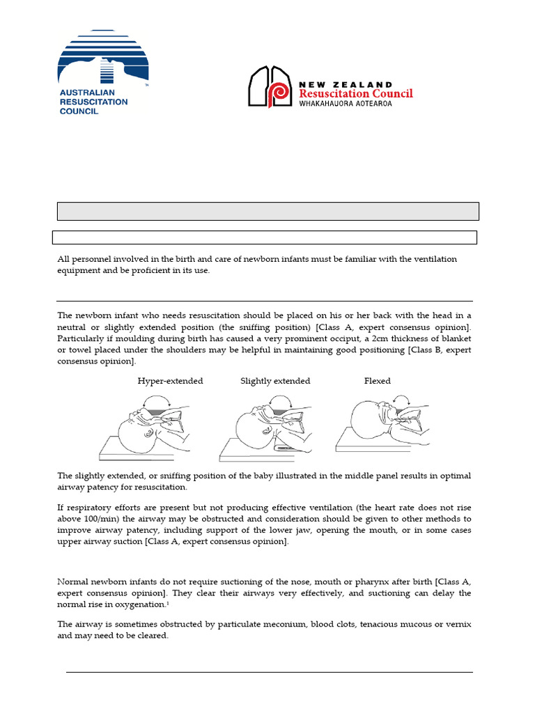Anzcor Guideline 13 4 January16 | PDF | Preterm Birth | Cardiopulmonary ...