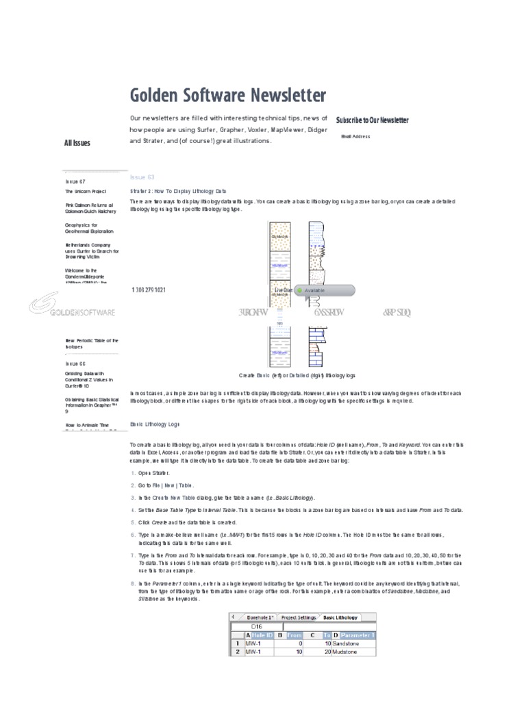 Strater 2 - How To Display Lithology Data | PDF | Microsoft Excel ...