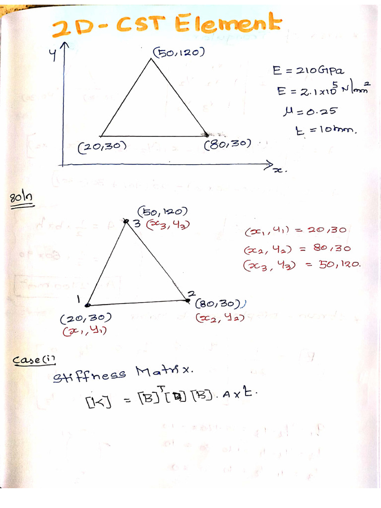 2D CST Element Analysis | PDF