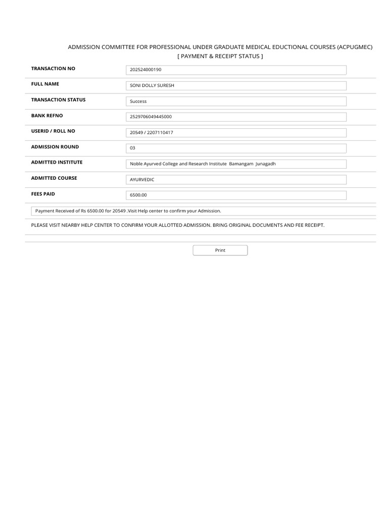 Bank Transaction Response Form | PDF
