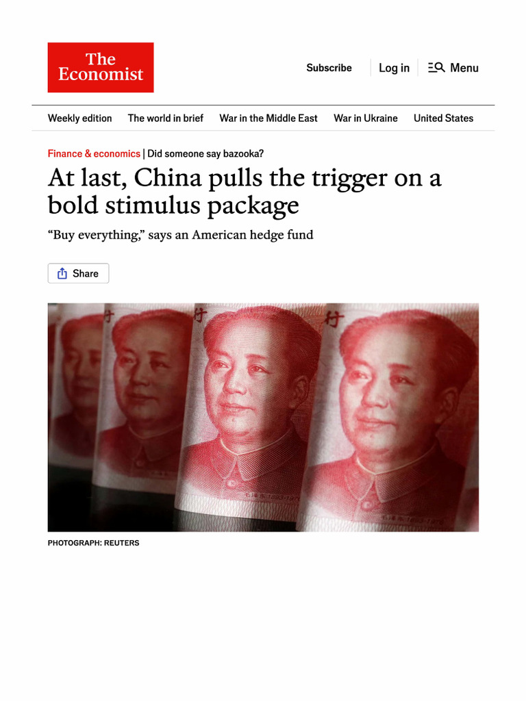 China's Bold Economic Stimulus Unveiled | PDF | Macroeconomics | China