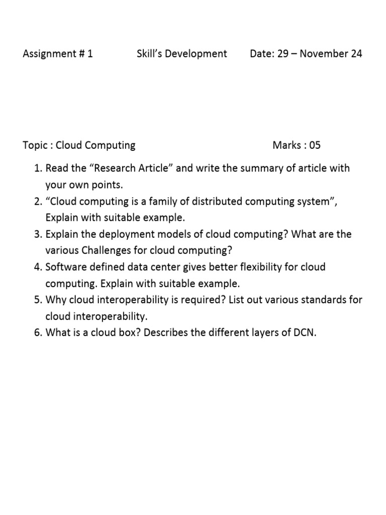 Assignment # 1 Cloud Computing | PDF