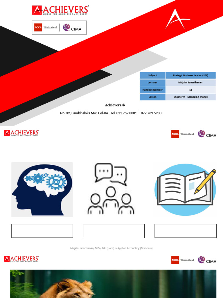 Chapter 9 - Managing Change | PDF | Change Management | Leadership