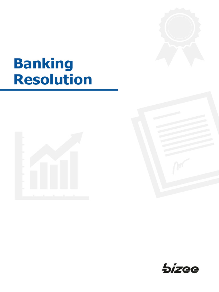Banking Resolution | PDF