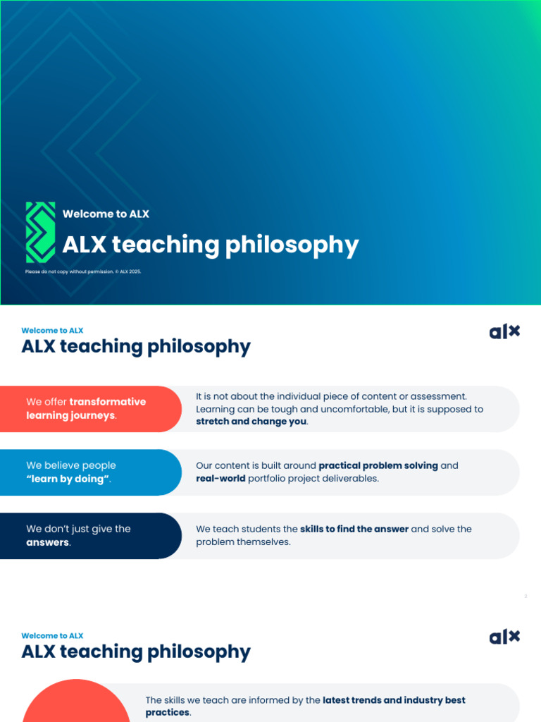 ALX Transformative Teaching Philosophy | PDF | Knowledge | Cognition