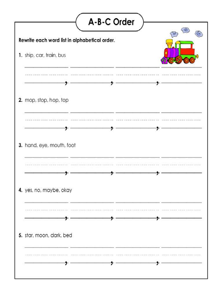 ABC Order Three Letter Words | PDF