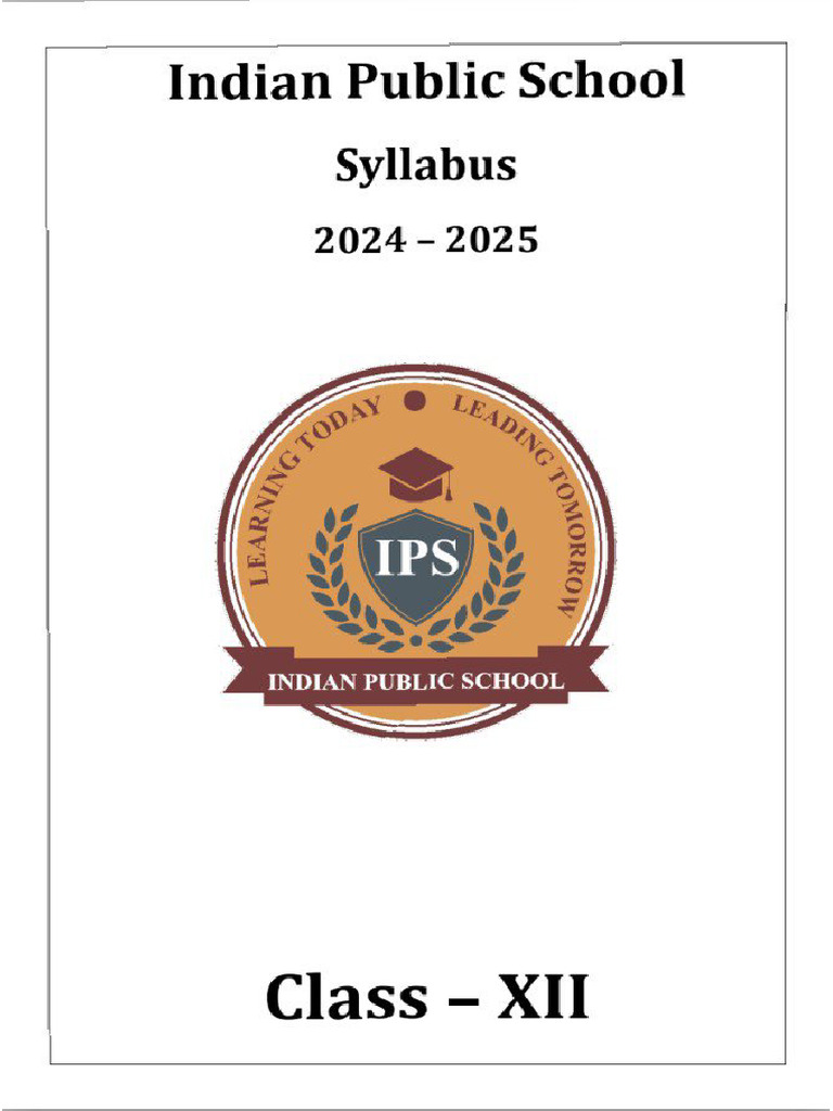 Class 12 Syllabus 2024 25 | PDF