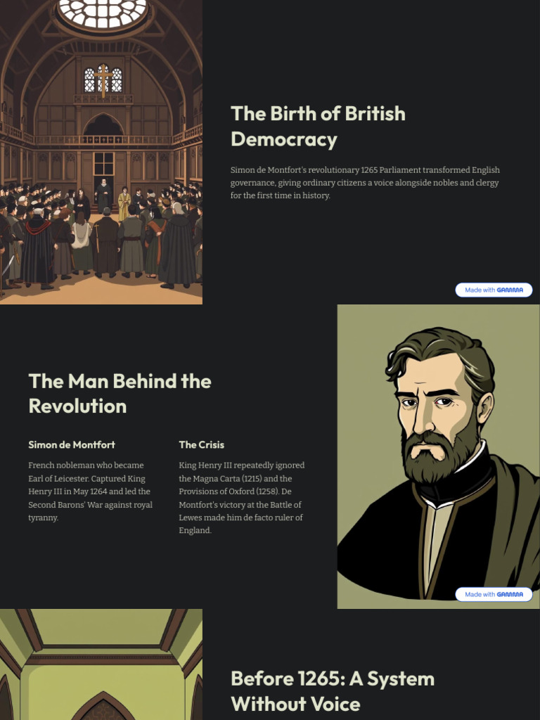 Birth of British Democracy: 1265 Revolution | PDF | Parliament | Civil ...