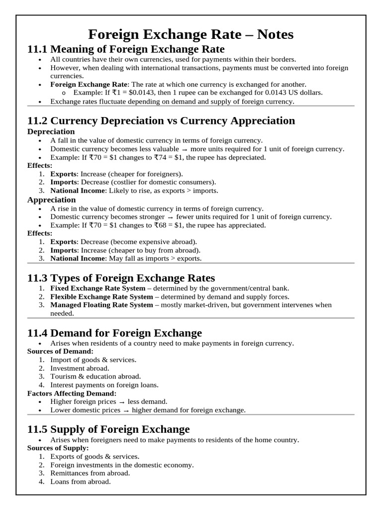 Understanding Foreign Exchange Rates | PDF | Exchange Rate | Currency ...