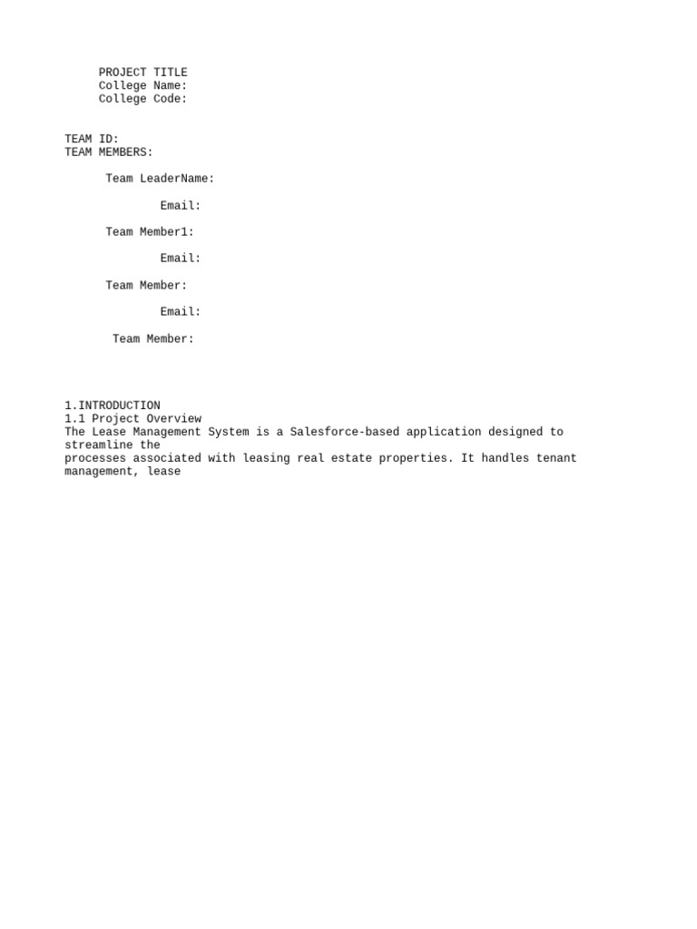Salesforce Lease Management System Guide | PDF | Lease | Software