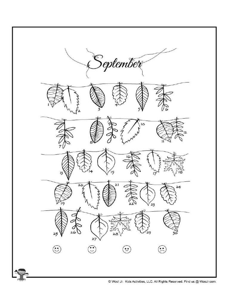 Fallleaves September Mood Tracker | PDF